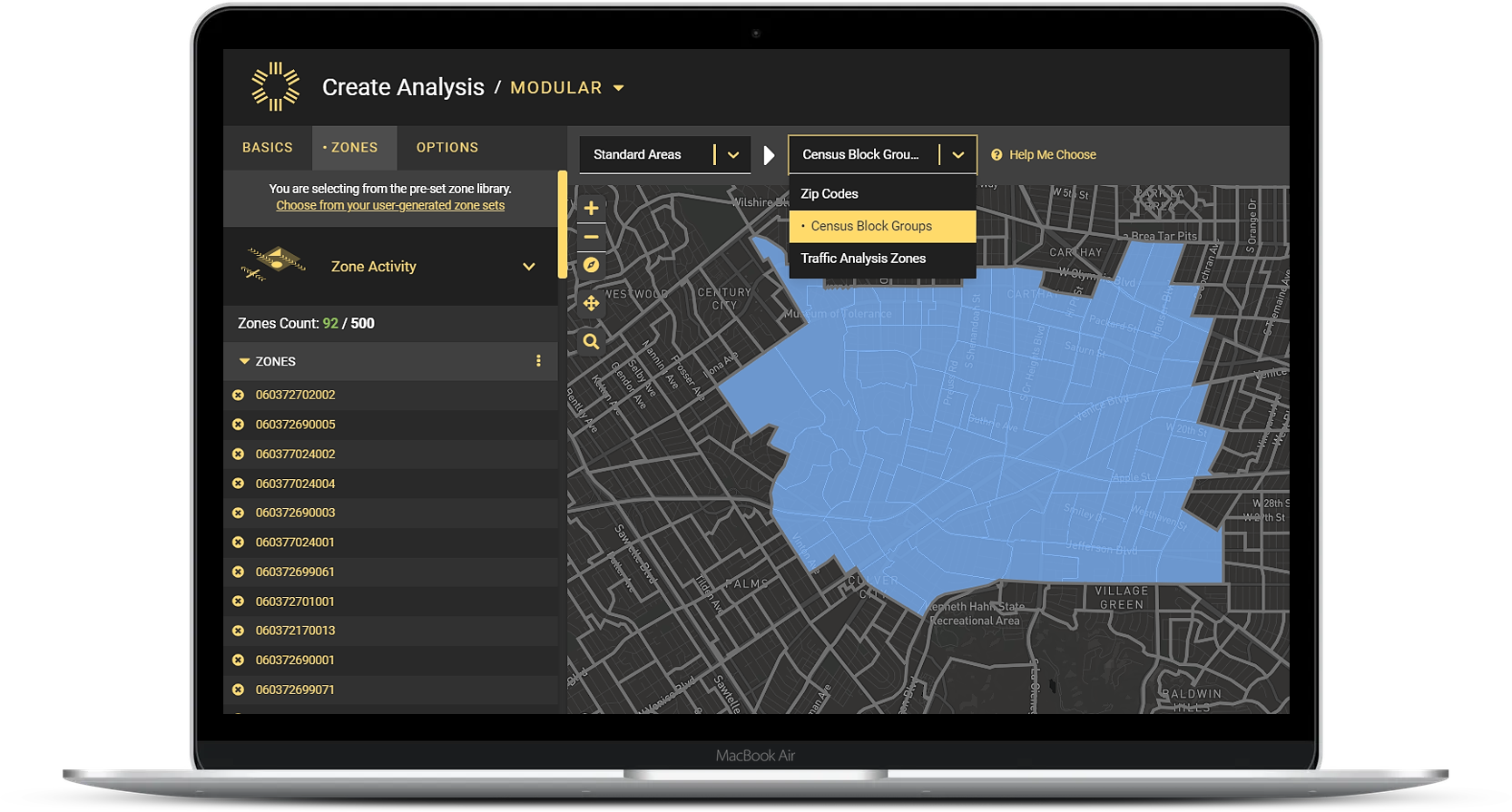Transportation Zones: From Preset to Personalized